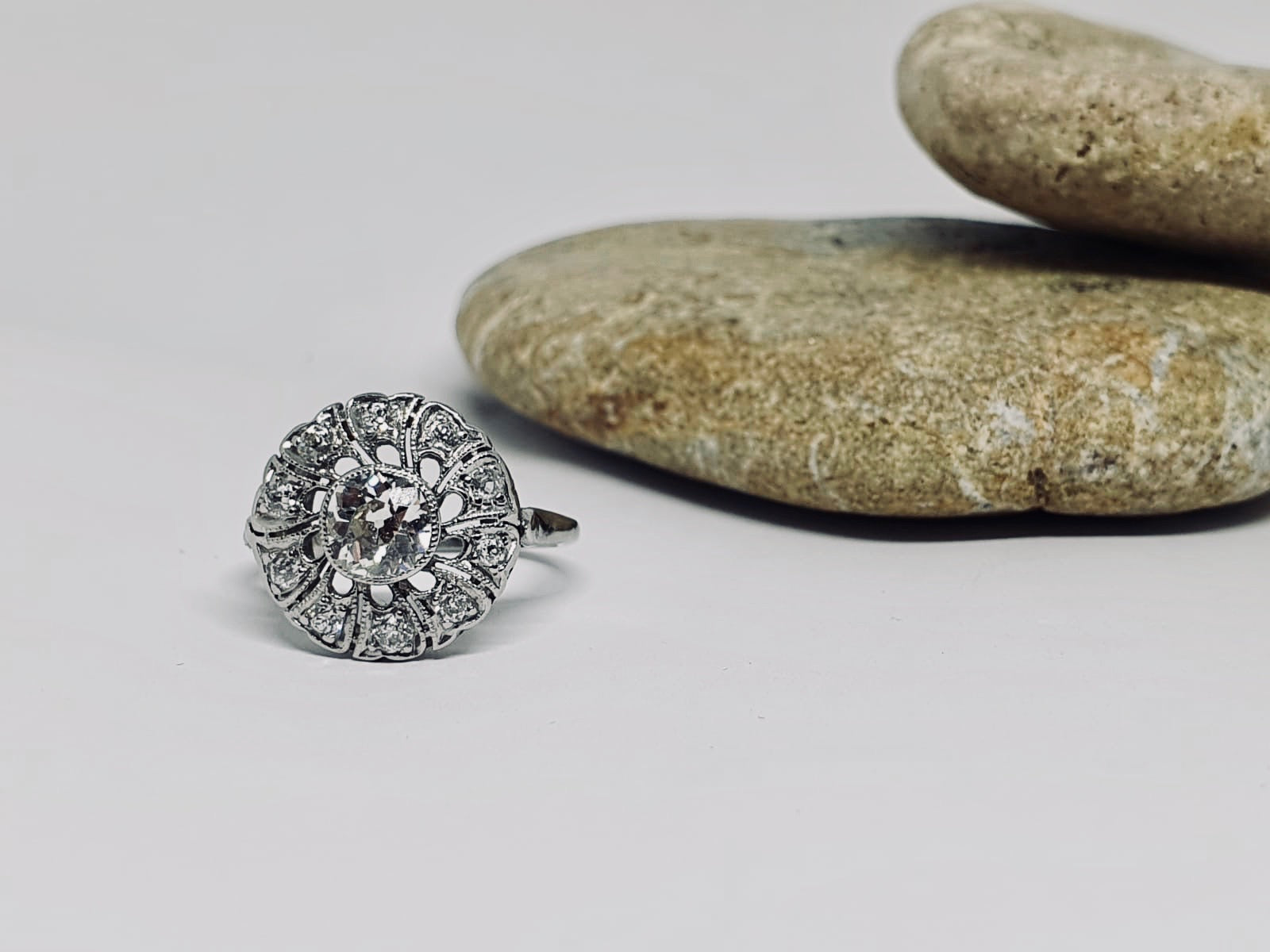 Platinum unusual Diamond cluster ring – Victoria Bedwell