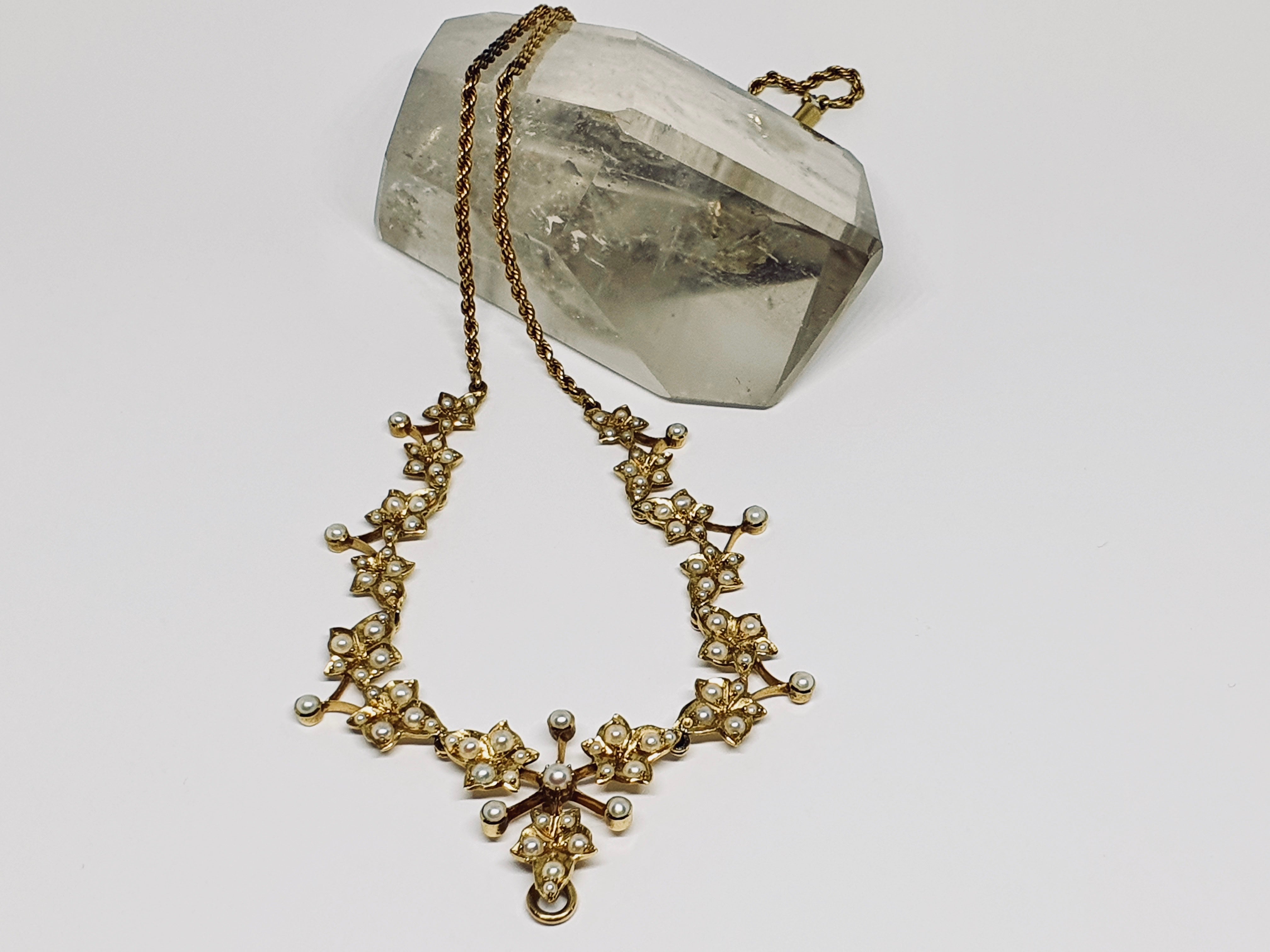 15 carat yellow gold Pearl Necklace – Victoria Bedwell