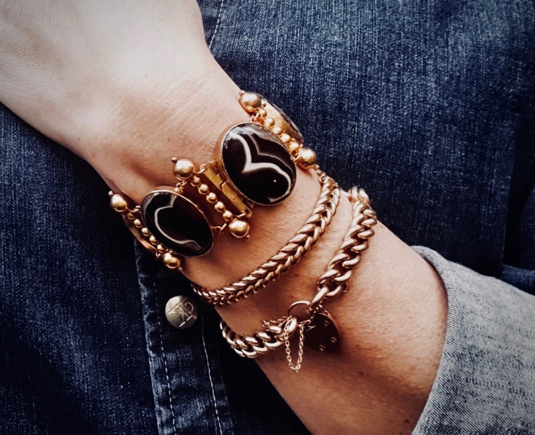 Banded Agate Pinchbeck Bracelet – Victoria Bedwell