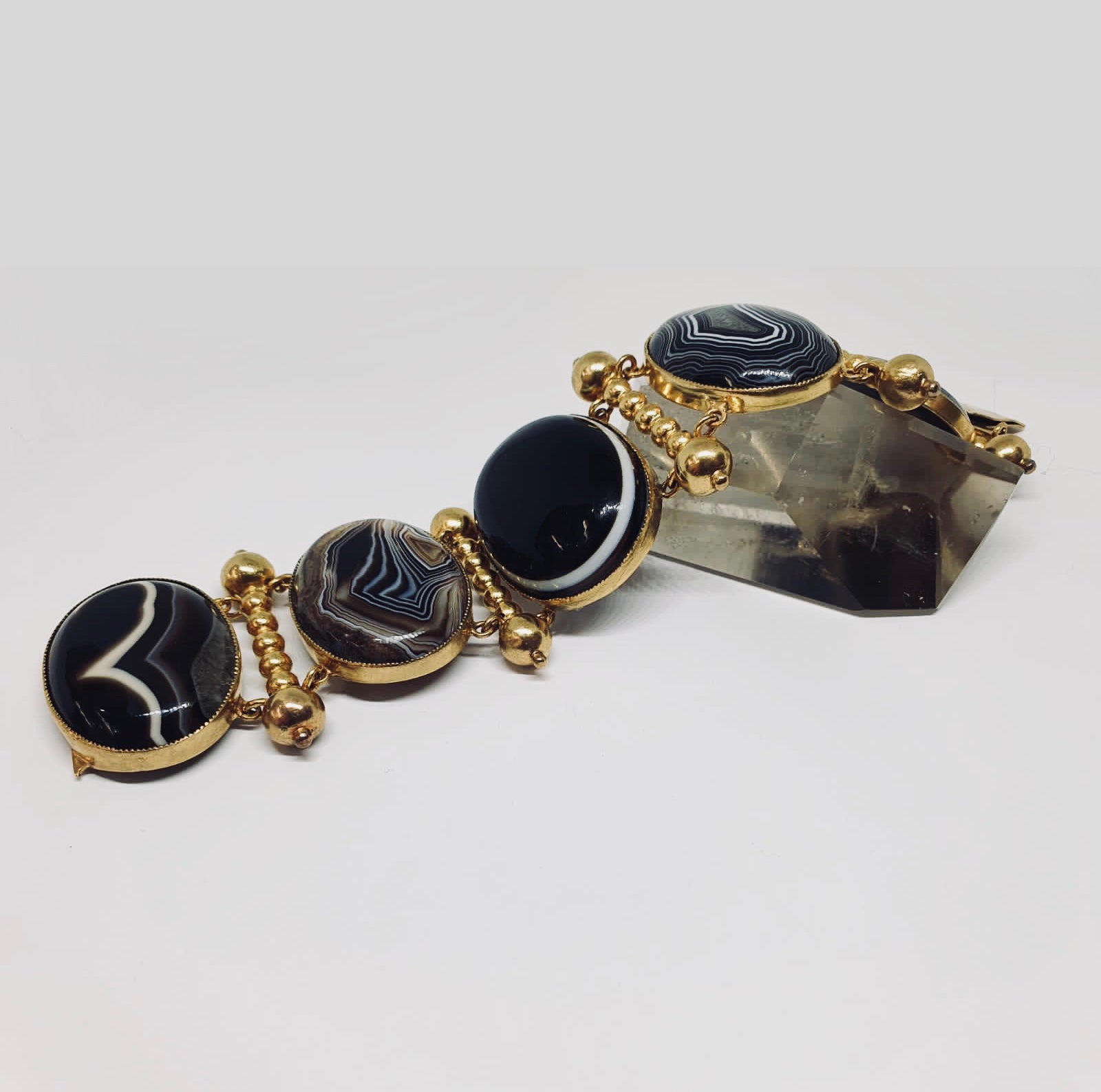 Banded Agate Pinchbeck Bracelet – Victoria Bedwell