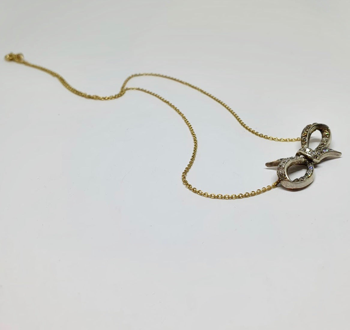 Victorian Diamond bow necklace – Victoria Bedwell